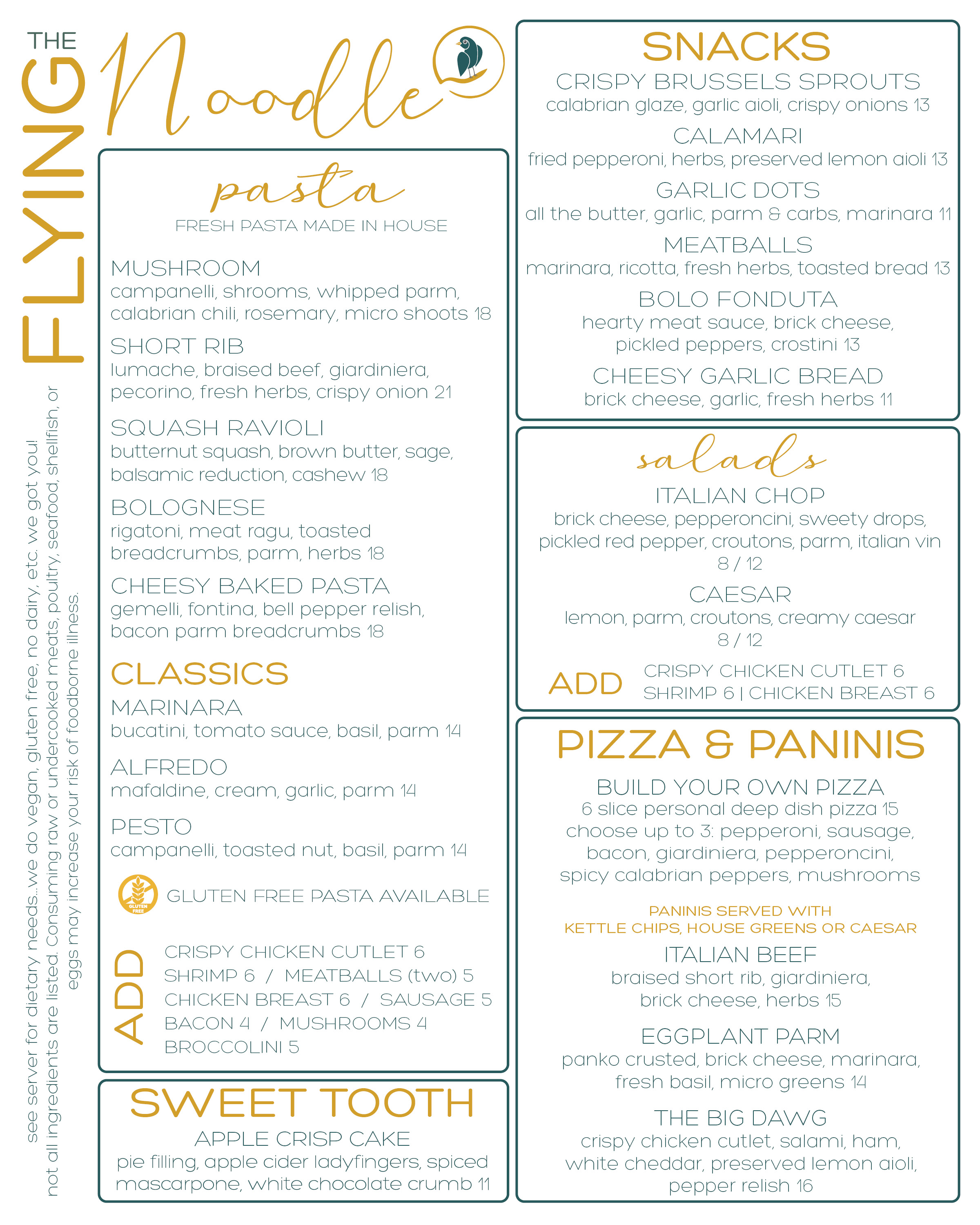 The Flying Noodle | Italian Pasta House | Traverse City, MI