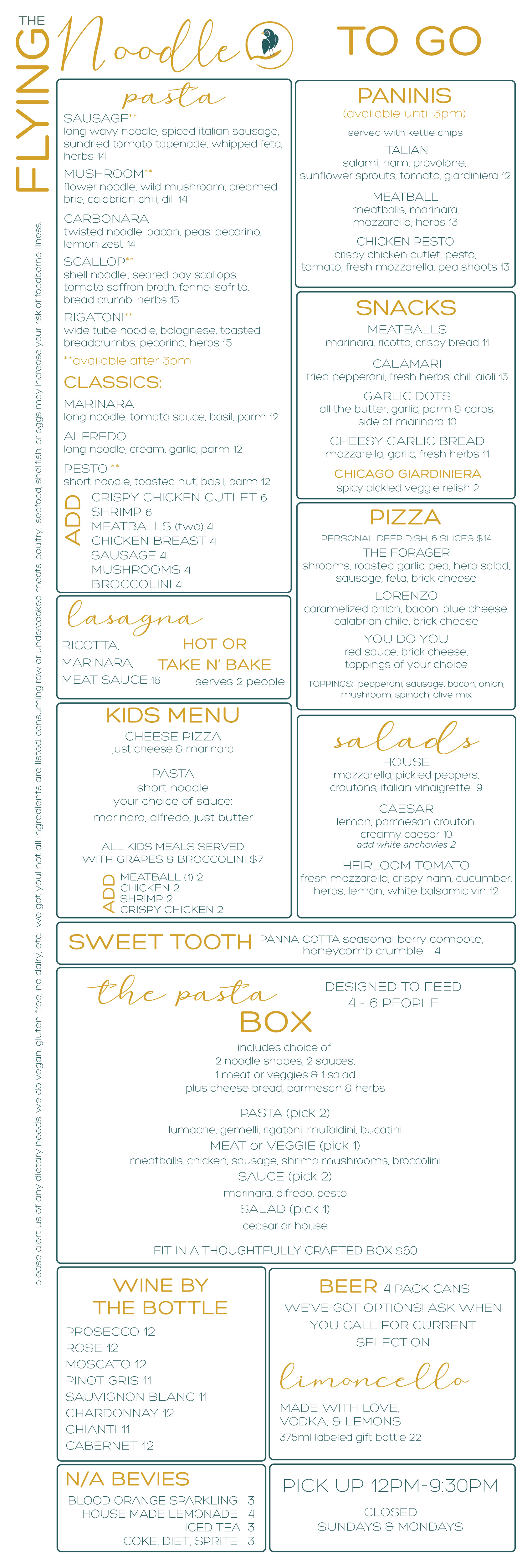 The Flying Noodle | Italian Pasta House | Traverse City, MI